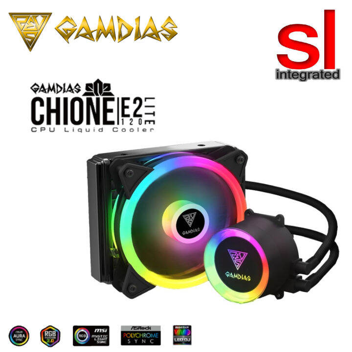Gamdias AURA GL120 RGB AIO All-In-One RGB CPU Liquid Cooler 120mm Fan ...