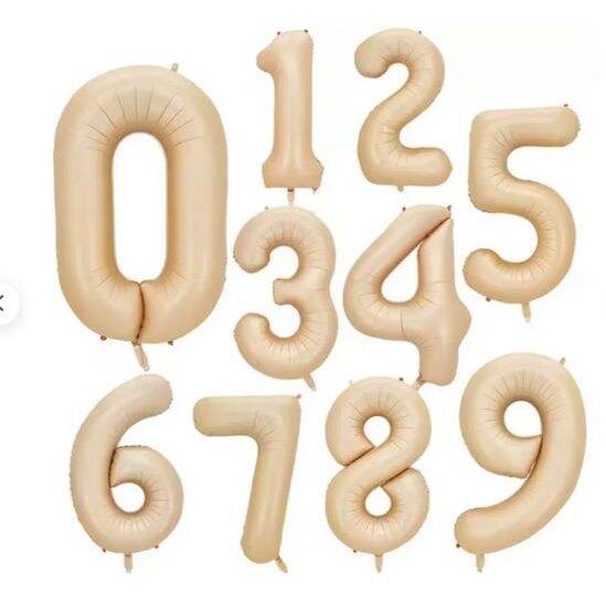 Balon Foil Angka Jumbo Caramel 100 cm / 40 inch | Lazada Indonesia