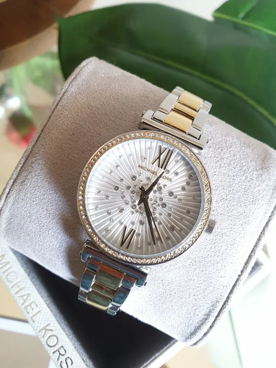 Michael Kors Sofie Quartz Crystal White Dial 36mm Two - Tone Gold ...