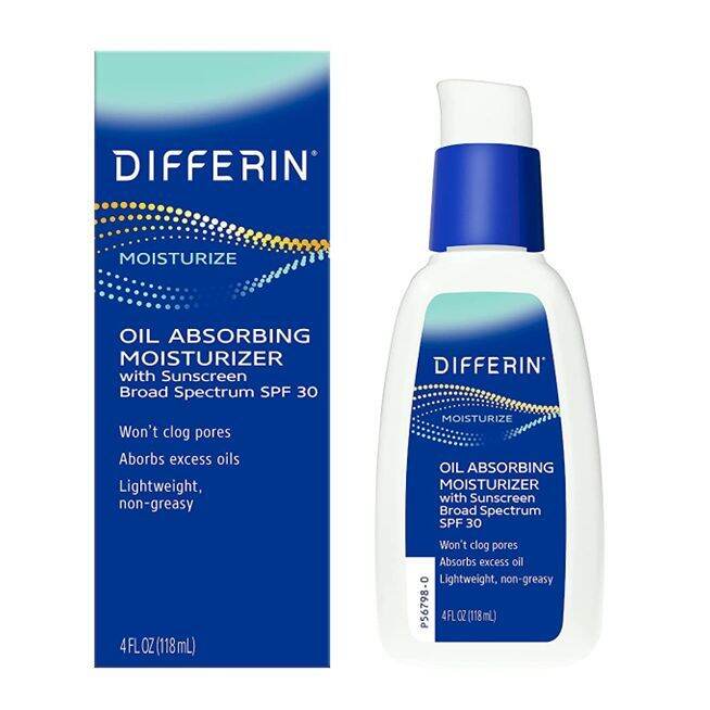 Differin Oil Absorbing Moisturizer with Sunscreen SPF 30, Fragrance ...