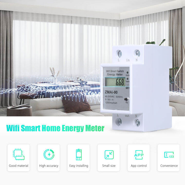 Wifi Smart Home Energy Monitor Real Time Electricity Meter Easy ...