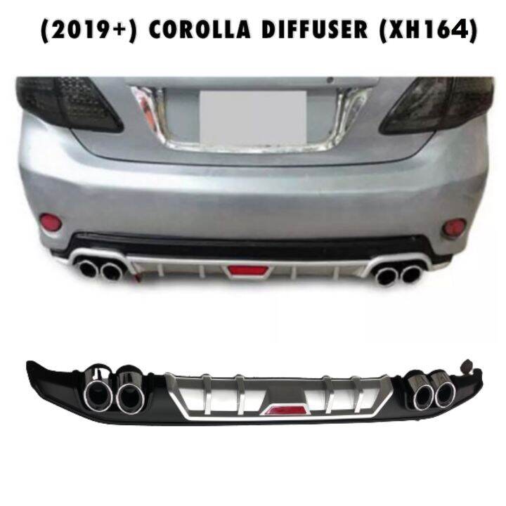 CAOS (2019+) TOYOTA COROLLA DIFFUSER Car Rear Bumper Diffusers Lip ...
