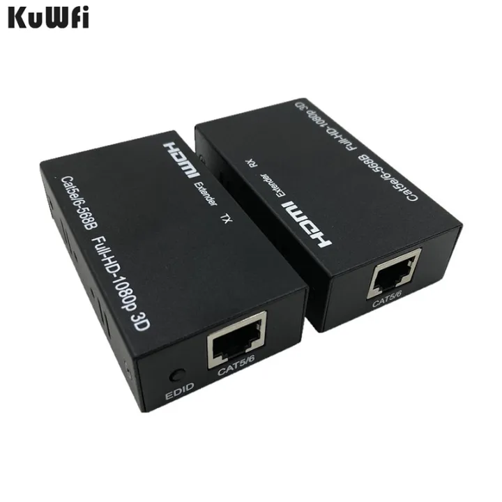 KuWfi HDMI Extender 50m Connector Cat6 HDMI Extension Converter Adapter ...