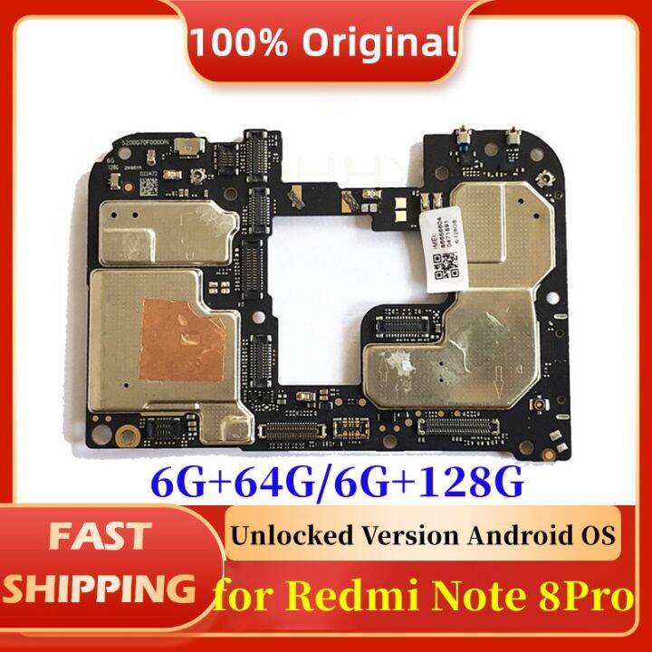 Original Unlocked For Redmi Note 8 Pro Global Version Motherboard 128Gb ...