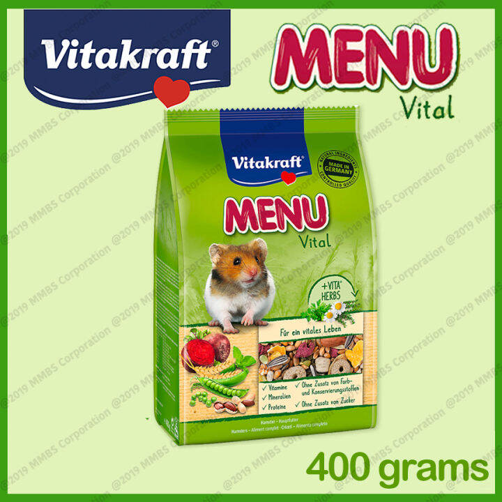 400g HAMSTERS Food MENU by VITACRAFT Premium Imported from Germany ...