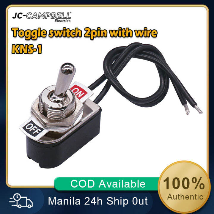2PCS TOGGLE SWITCH 2PIN KNS-1 with WIRE ON-OFF-ON for Pet egg incubator ...