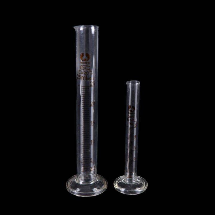 5ml Graduated Glass Measuring Cylinder Chemistry Laboratory Measure ...