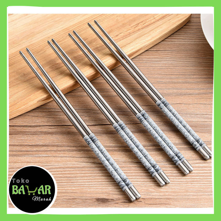 Sumpit Stainless Steel / Sumpit Stainless Tahan Karat / Sumpit ...