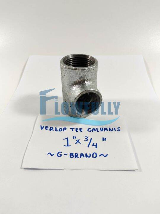 REDUCER TEE BESI GALVANIS 1 x 3/4 INCH G BRAND VERLOP T | Lazada Indonesia