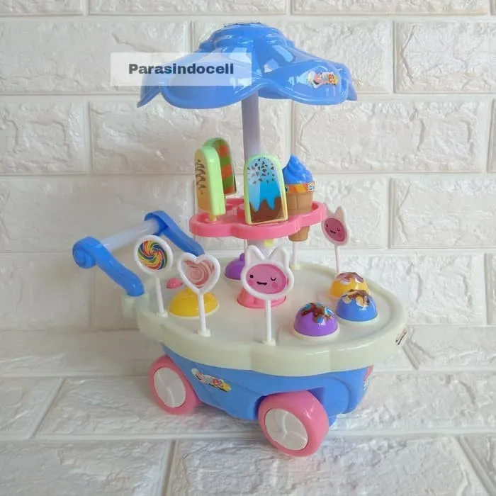 MAINAN GEROBAK CANDY ICE CREAM EDUKASI - TROLLY JUALAN ANAK EDUKATIF ...
