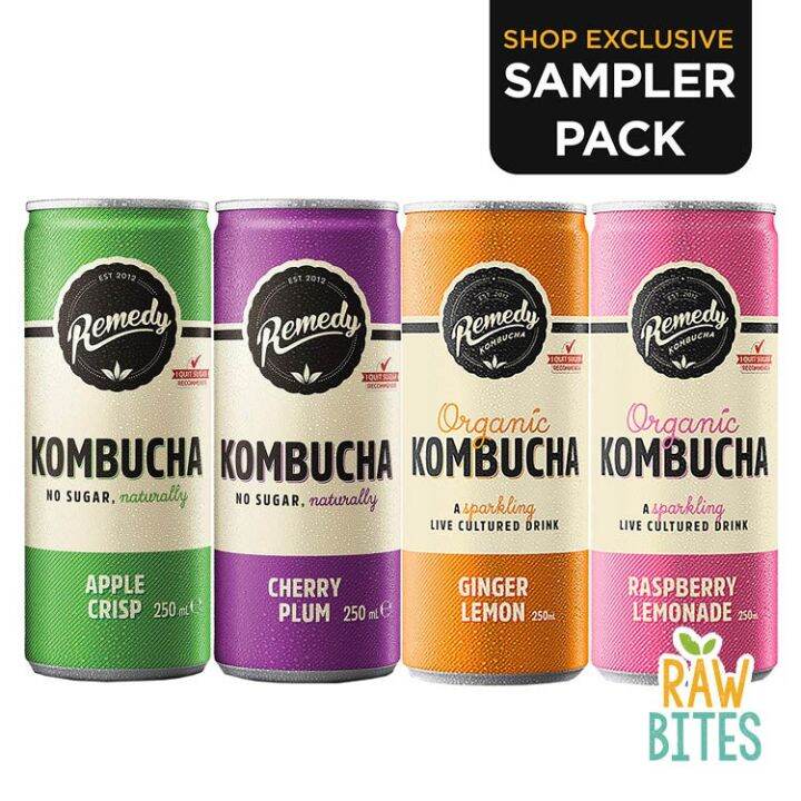 Remedy Kombucha Sampler Pack (4 x 250ml) Organic | Lazada PH
