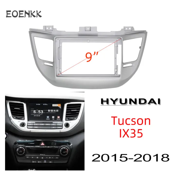 Honxun 9inch car android head unit 2din frame fascia Hyundai Tucson ...