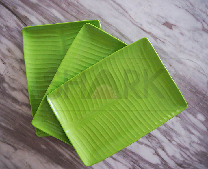 Banana Leaf Plate Plastic Pinggan Daun Pisang A5 meterial | Lazada