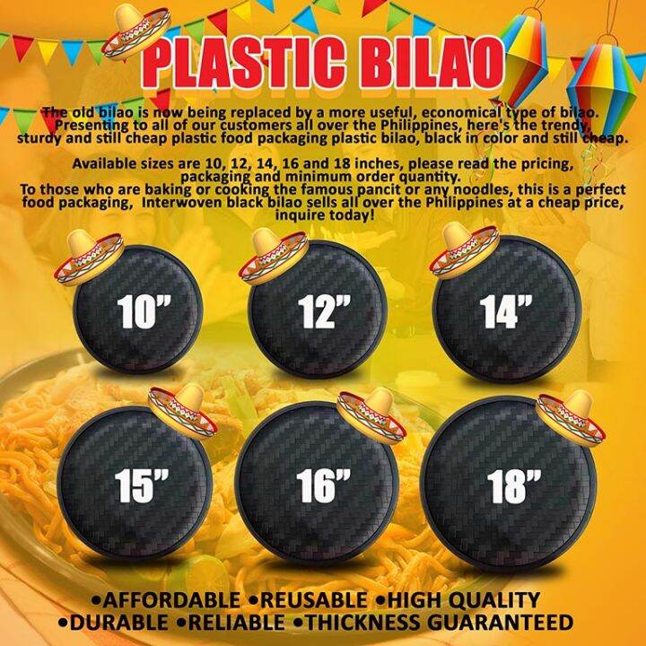 BRNN COD PLASTIC BILAO size：10-18" INCHES high-quality Reusable sushi ...
