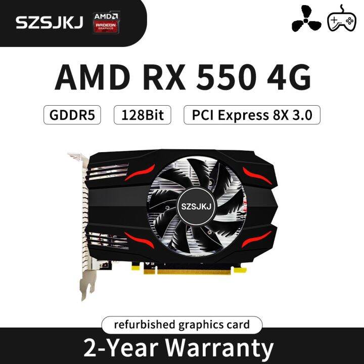 RX550 AMD วิดีโอ4GB GDDR5 GPU GPU RX550 X16 Için 4GB | Lazada.co.th