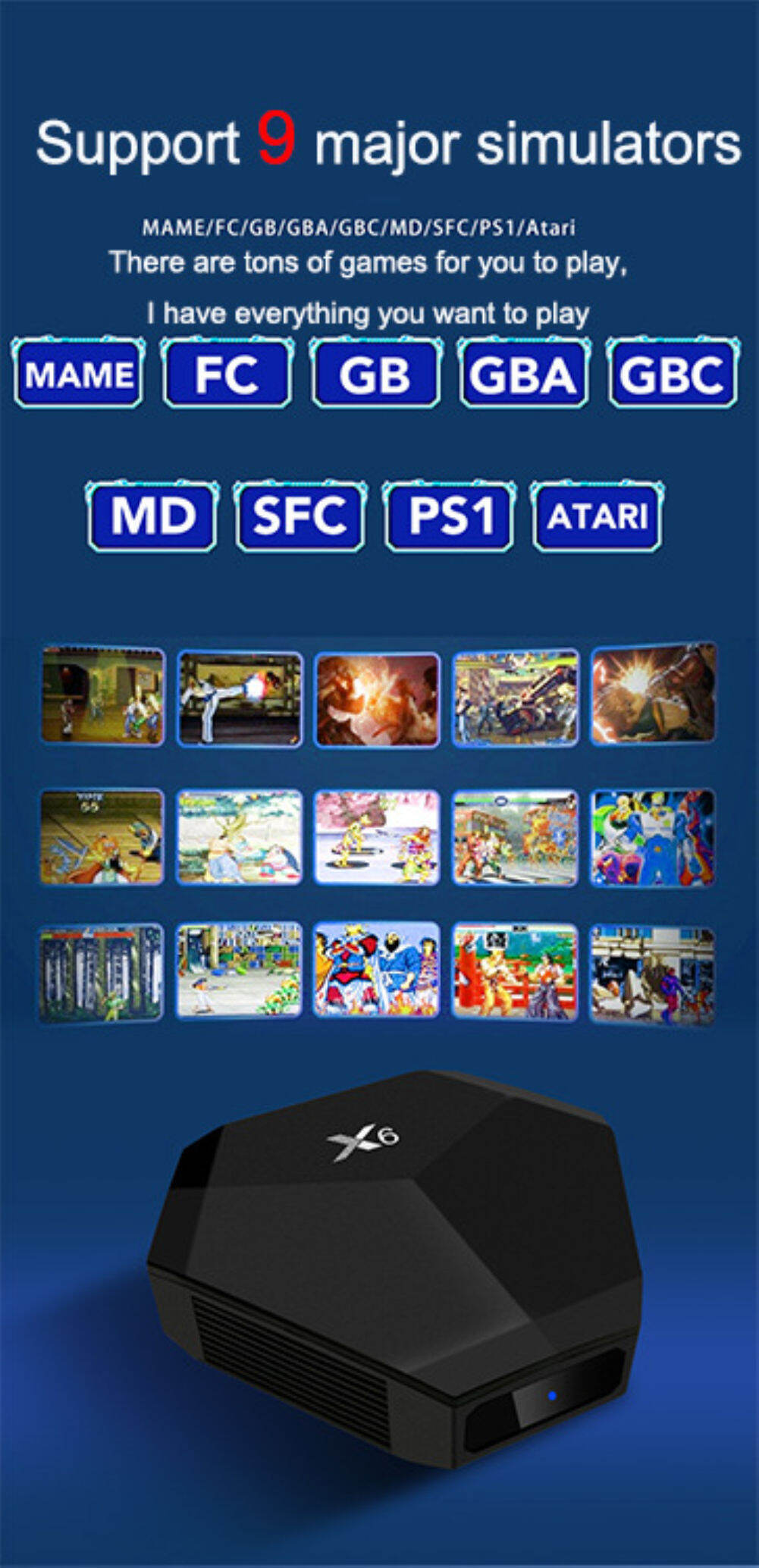 Box Video Game Console สำหรับ Ps1 /Atari/mame/sfc/fc/gba/gb/gbc/md Emulator เกม64Gb Classic ...