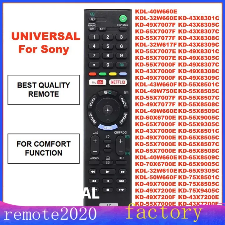 UNIVERSAL SONY TV VIA SMART LCD LED ANDROID REMOTE SMART BUTTON New ...