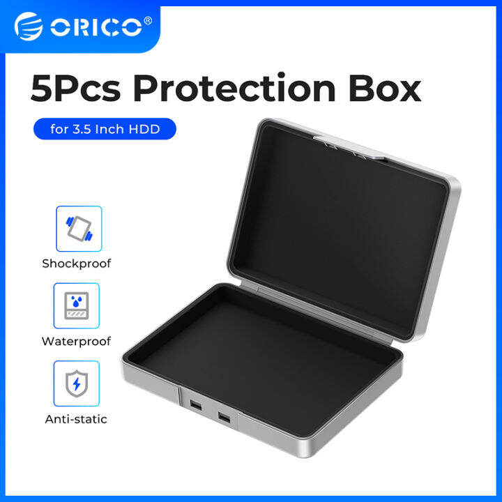ORICO 5Pcs 3.5 Inch HDD Protection Box Waterproof 3.5'' HDD Storage Box ...