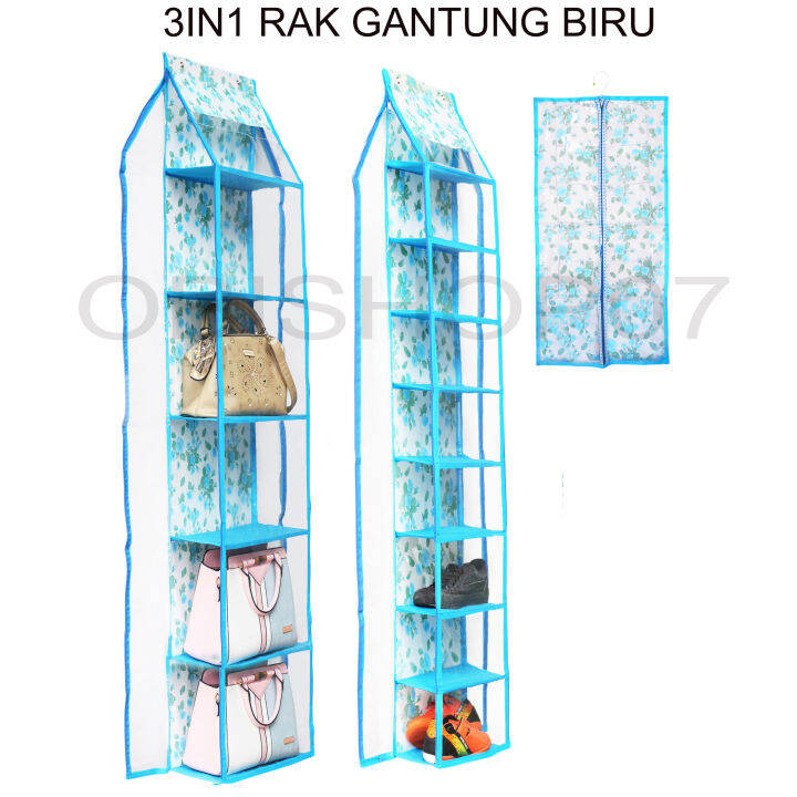 RAK SET 3IN1 (RAK TAS, SEPATU DAN JILBAB) RESLETING MOTIF-OBISHOP07 ...