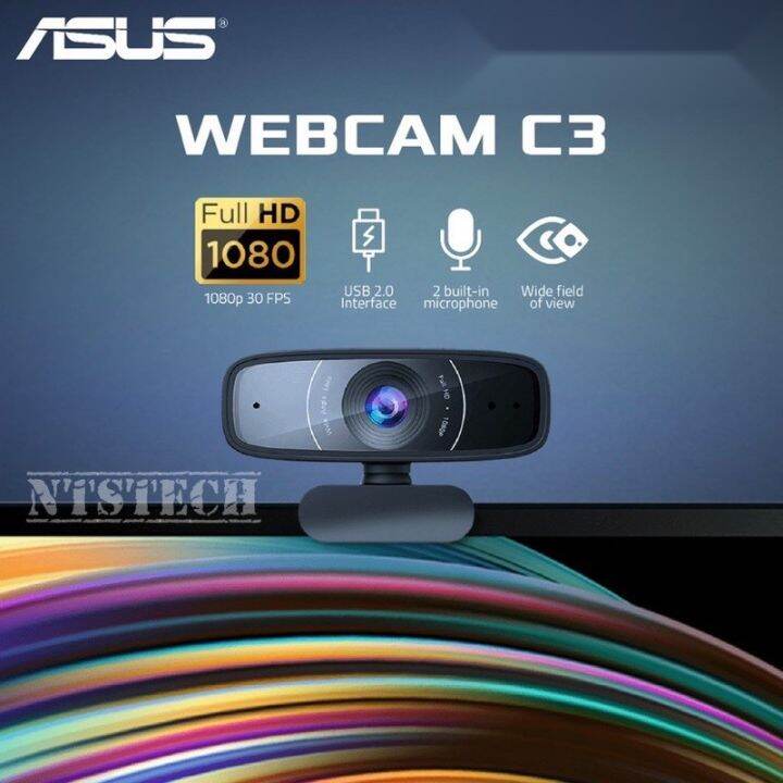 🛒 ASUS Webcam C3 1080p HD USB Camera - Beamforming Microphone แท้ 100% ...