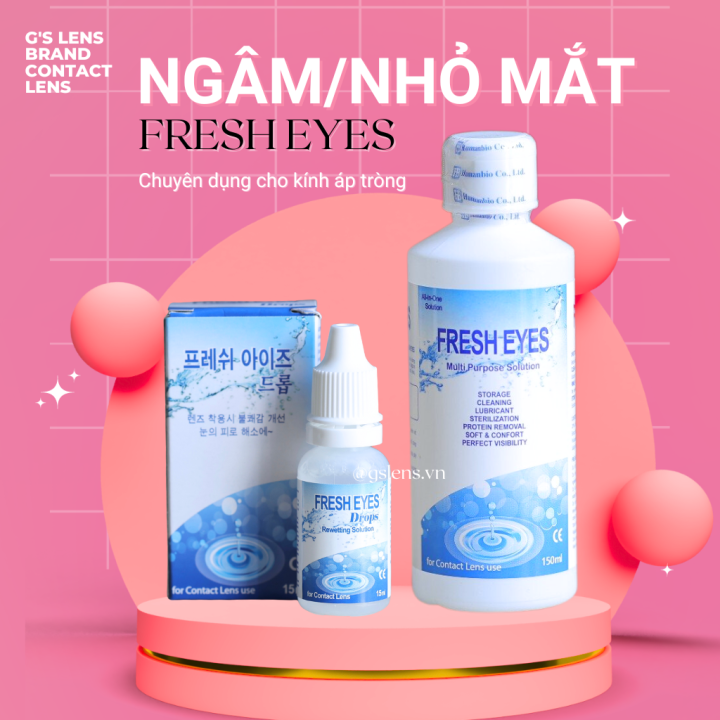 Nước Ngâm / Nhỏ Mắt Thương Hiệu Fresh Eyes Xanh Chuyên Dụng Cho Lens ...