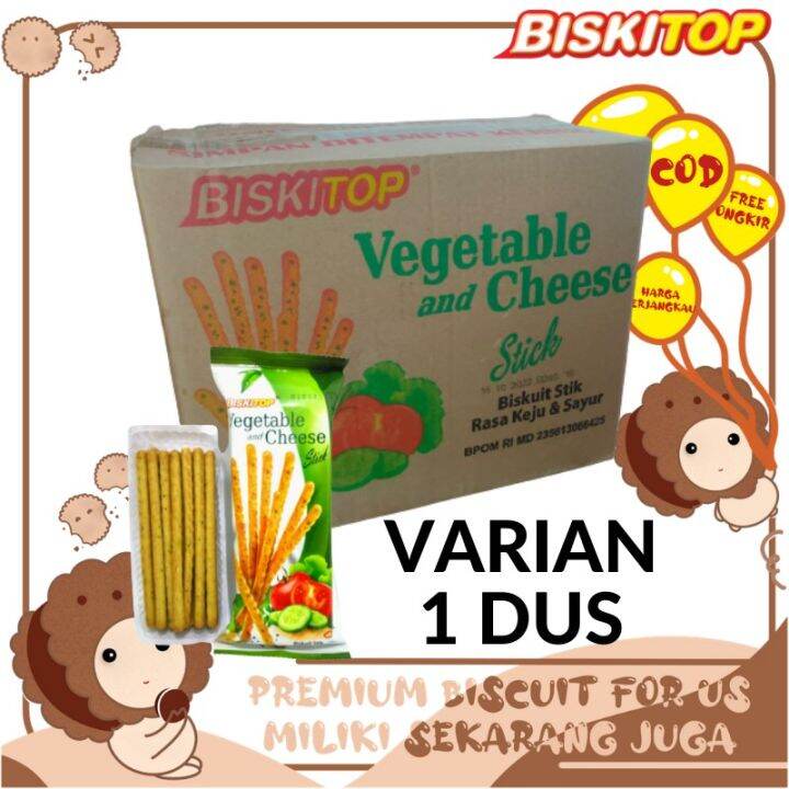 BISKITOP - (1 DUS) VEGETABLE STICK 60g Biskuit Anak Dewasa Enak Renyah ...