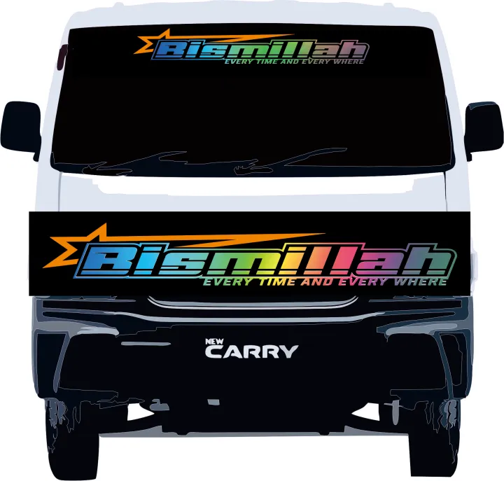 Cutting Sticker Kaca Depan pick up Truk Fuso Bus Mini Bus Travel Angkot ...
