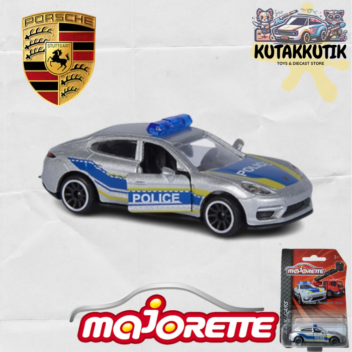 Majorette Porsche Panamera Turbo Police Car Silver SOS Cars Edition ...