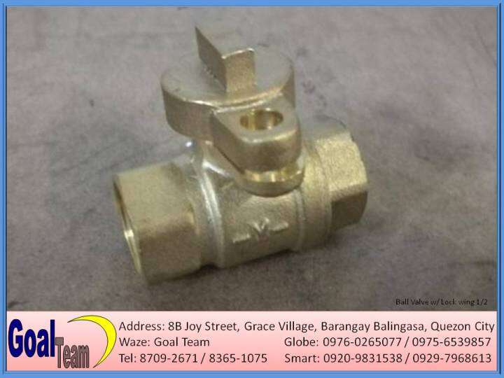 Ball Valve with Lock wing 1/2" Brass for Water Meter mackie | Lazada PH