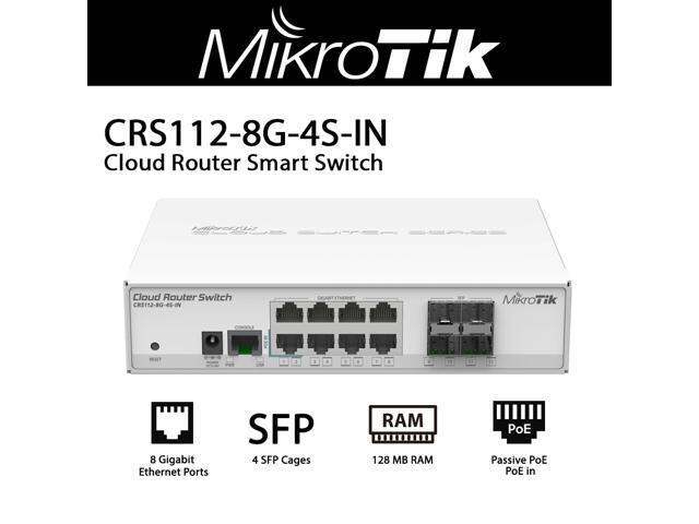 Mikrotik CRS112-8G-4S-IN 8 port Gigabit Cloud Router | Lazada PH