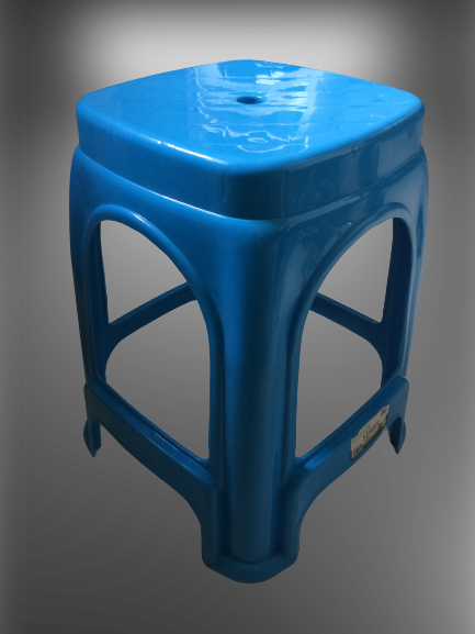 Plastic Round Stool Chair [ blue -beige ] | Lazada PH