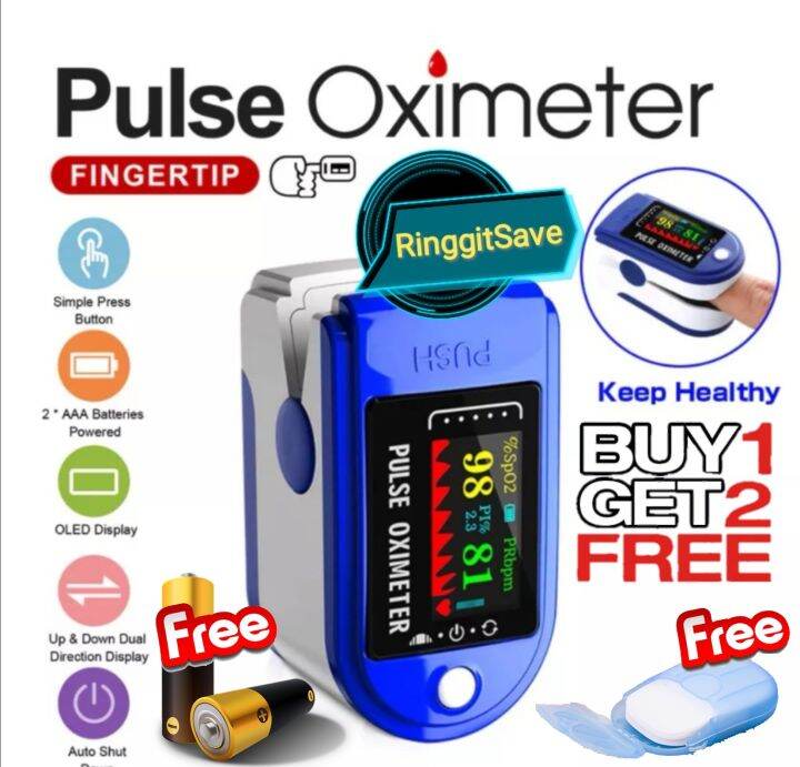 (Local Seller)With Free Gift Finger Pulse Oximeter Rate Perfusion Index ...