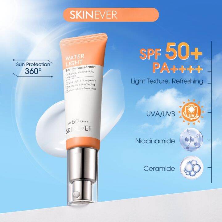 SKINEVER UV Sunscreen Water Light Serum Sunscreen SPF50+ PA ...