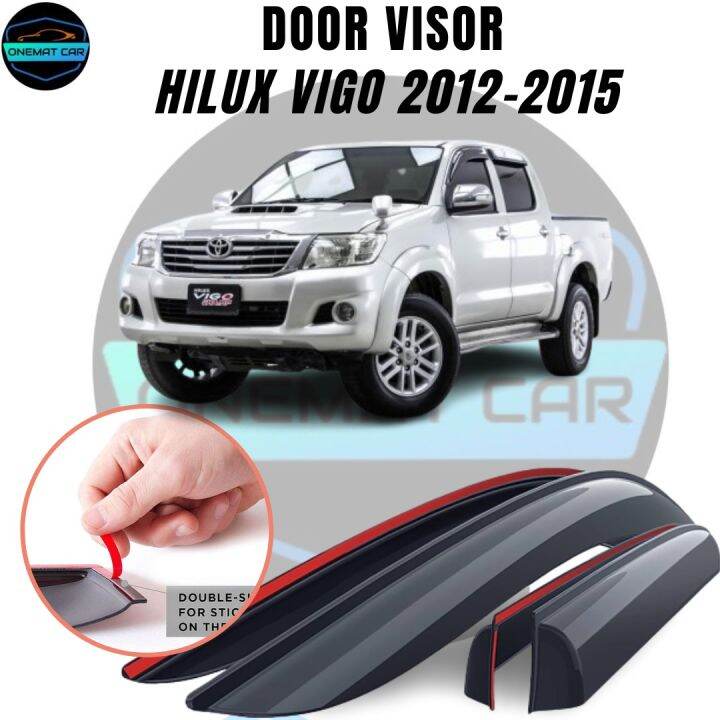 Toyota Hilux Vigo 2012-2015 Door Visor Wind Deflector Air Press Window ...