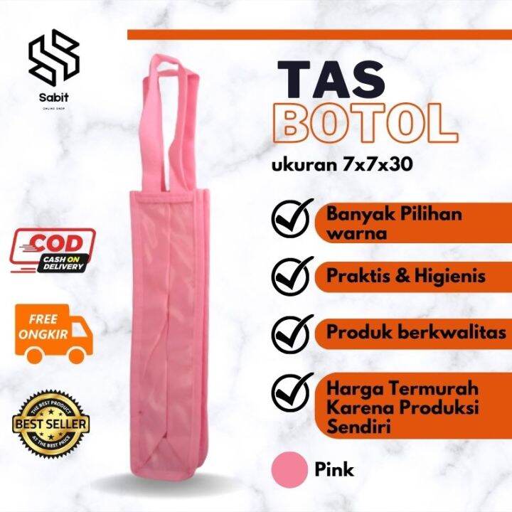 tas suvenir botol/tas sarung botol kombinasi mika vs spunbond ukuran ...