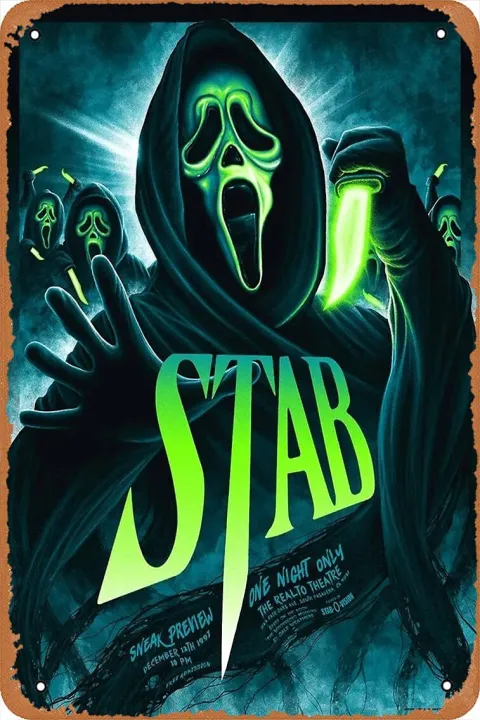 Metal Sign Stab Scream Horror Movie Tin Poster X Inches | Lazada PH