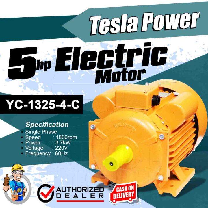 T E S L A POWER Single Phase Copper Electric Motor / Induction Motor (1Hp, 1.5Hp, 2Hp, 3Hp, 5Hp ...