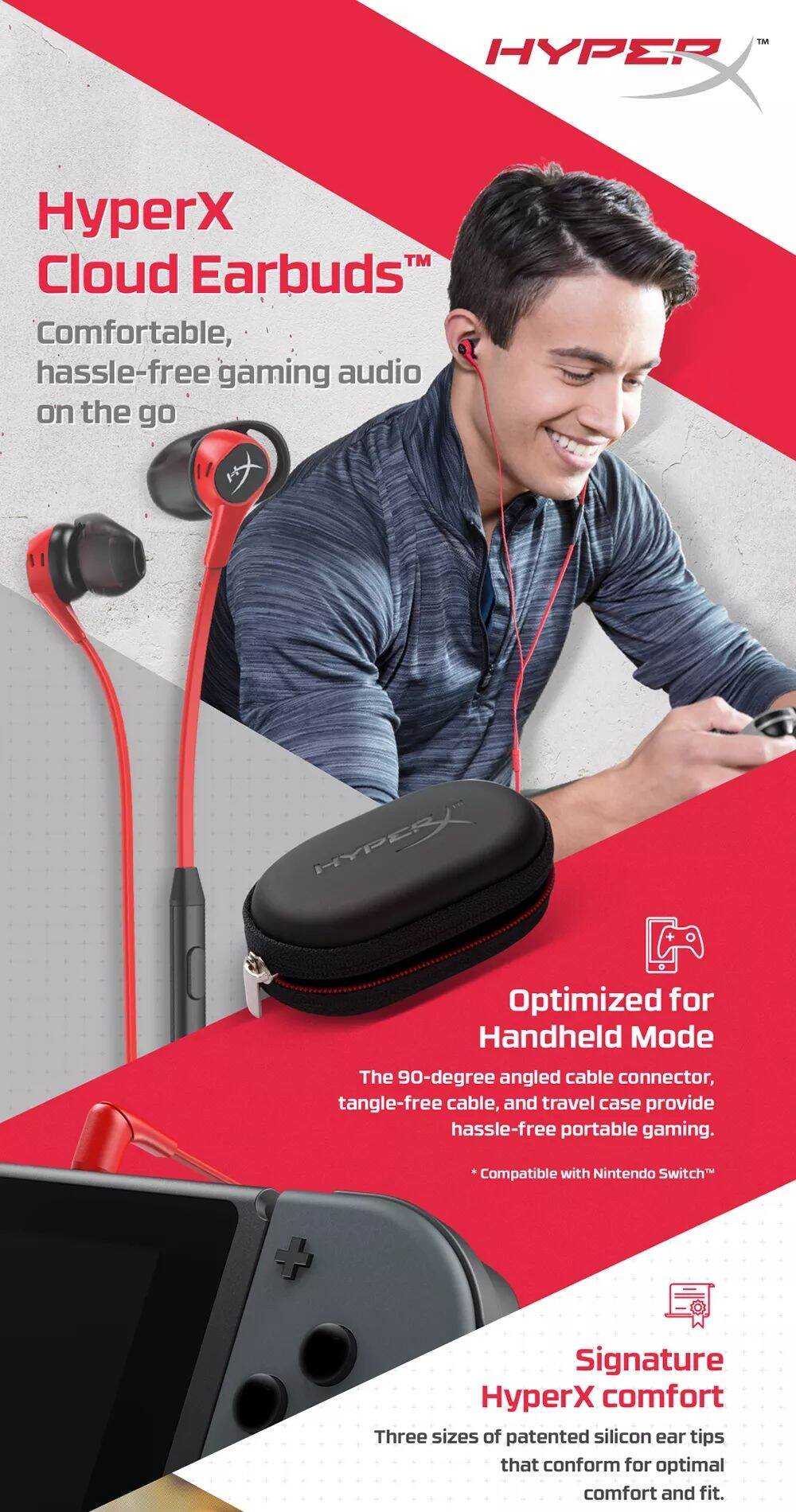 HyperX Cloud Earbuds – Gaming Headphones with Mic 3.5 หูฟัง | Lazada.co.th