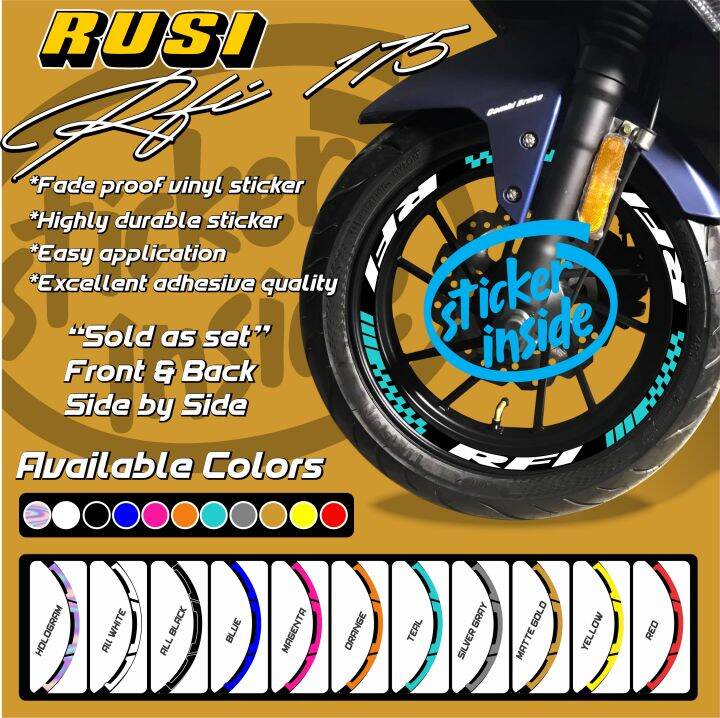 Rusi RFi 175 Mag Decals Sticker Front & Back Side by Side Complete Set ...