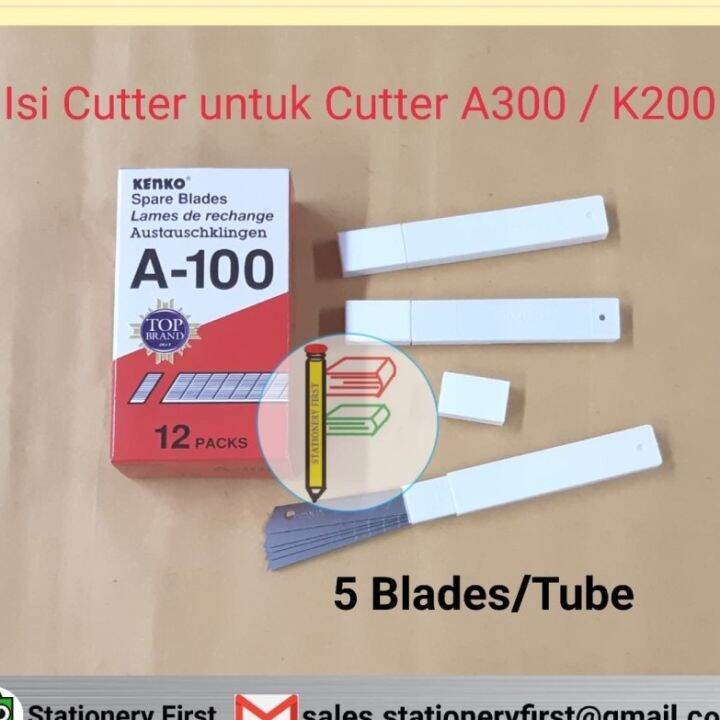 Isi Pisau Cutter Kenko A-100 kecil untuk Cutter A-300 atau K-200 per ...