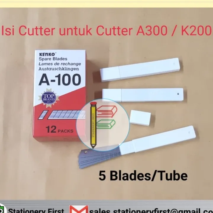 Isi Pisau Cutter Kenko A-100 kecil untuk Cutter A-300 atau K-200 per ...