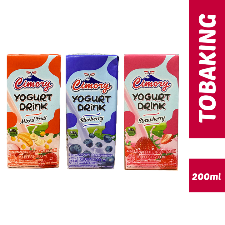 Cimory Yogurt Drink Blueberry Strawberry Mixed Fruit 200ml | Lazada Indonesia