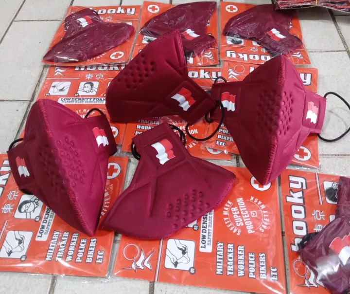 Masker Tomo Logo Bendera Merah Putih - Merah Maroon | Lazada Indonesia
