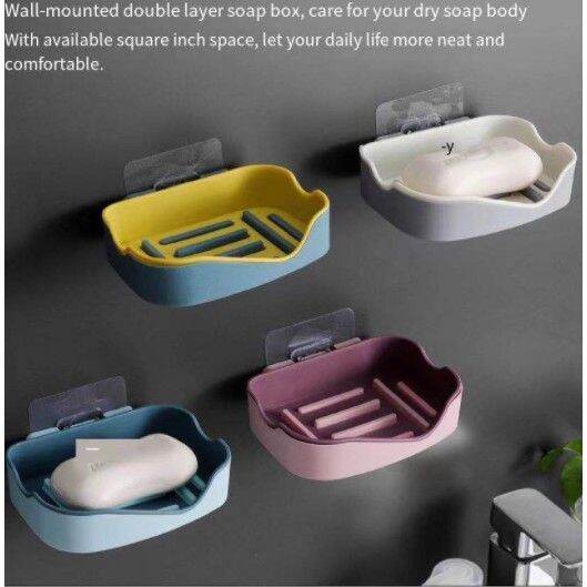 Noah♥ Toilet shelving creative arc wall-mounted soap box | Lazada PH