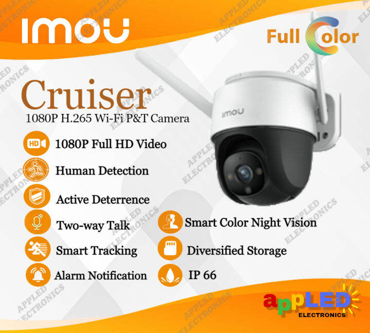 Imou Cruiser 2MP PT Wi-Fi Camera with Smart Color Night Vision, Active ...