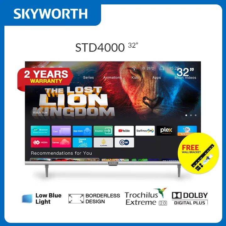 SKYWORTH 32STD4000 Smart LED TV 32 Inch HD Ready Trochilus Engine ...