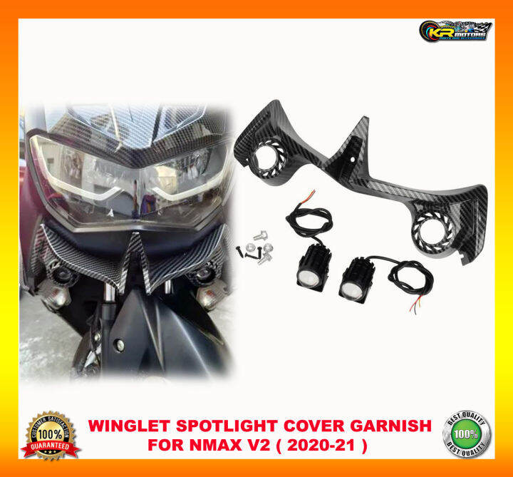 Nmax v2 (2020-21) Winglet Type AirGlide Garnish Cover with Free Mini ...