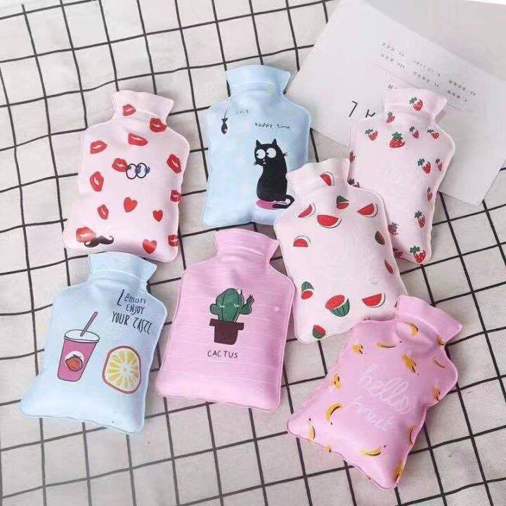 MINI HOT AND COLD Cute Cartoon Hot Compress Bag Bottle Warm Water Heat ...