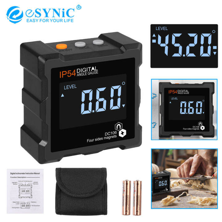 eSYNIC Digital Level Box Protractor Angle Finder Level Ruler Meter ...
