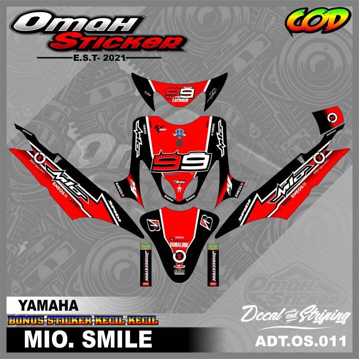 Decal Yamaha MIO SMILE .Sticker Decal Lis Variasi MIO SMILE Full Body ...